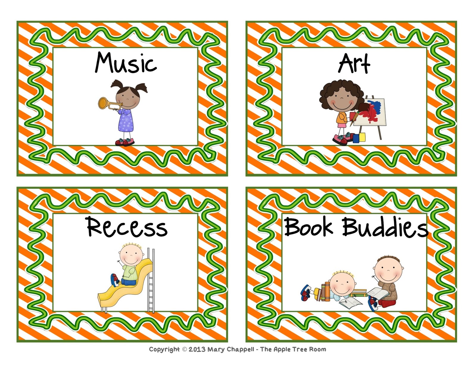 The Apple Tree Room: Where Are We? Class Location Cards