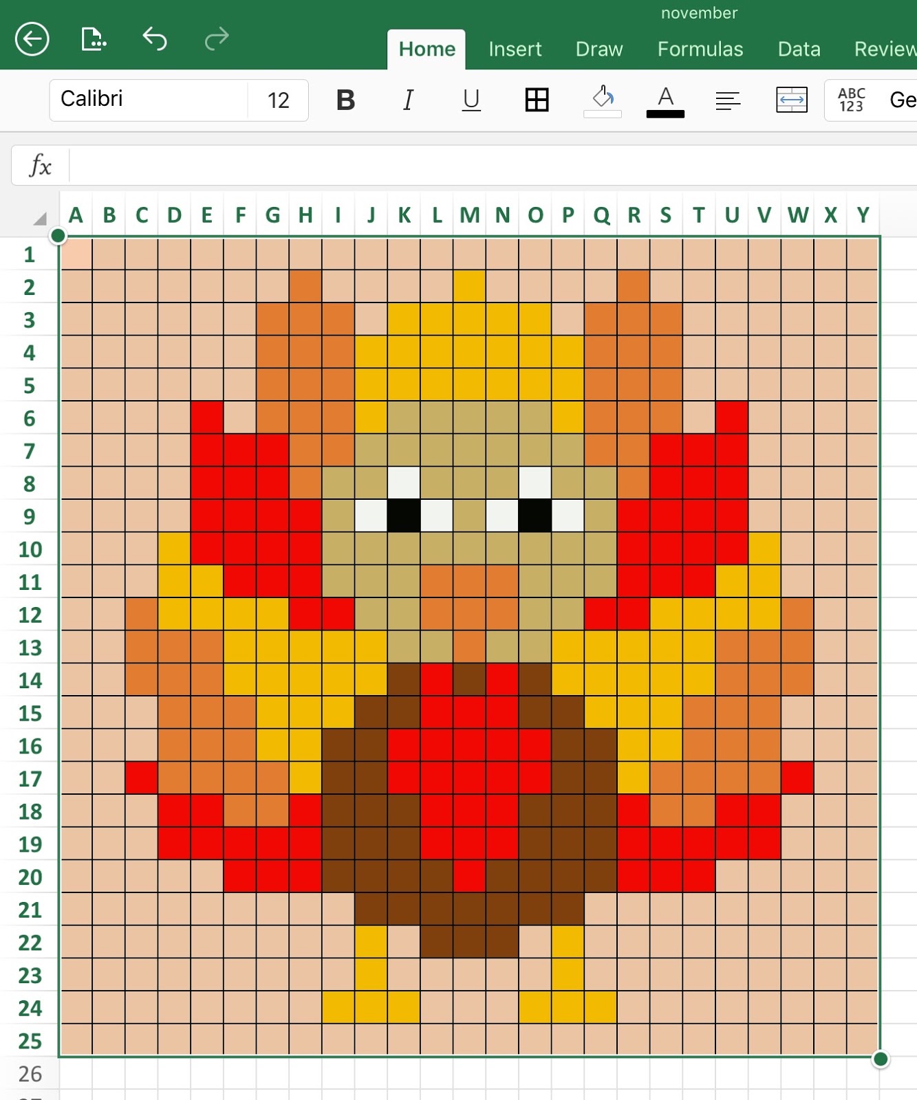 The Perfect Stitch...: Turkey Pixel Graph, November Block...
