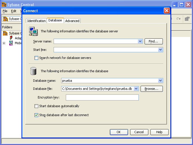 byte gitano: Cómo conectar Adaptive Server Anywhere con JDBC