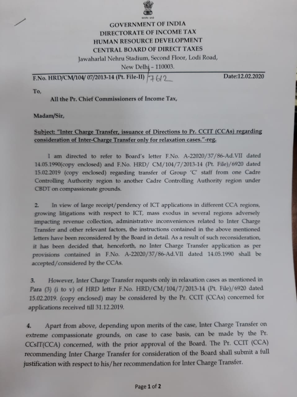 simpleincometax: Inter Charge Transfer Update