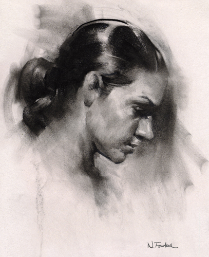 Nathan Fowkes Art: Charcoal Study