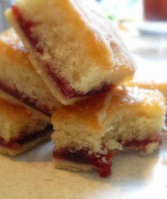 Strawberry Jam Tray Bake | The English Kitchen