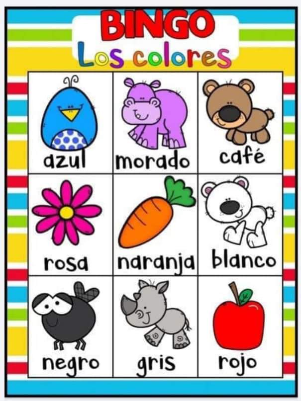 BLOG VIRGEN DE LORETO EDUCACIÓN INFANTIL: Bingo de los colores