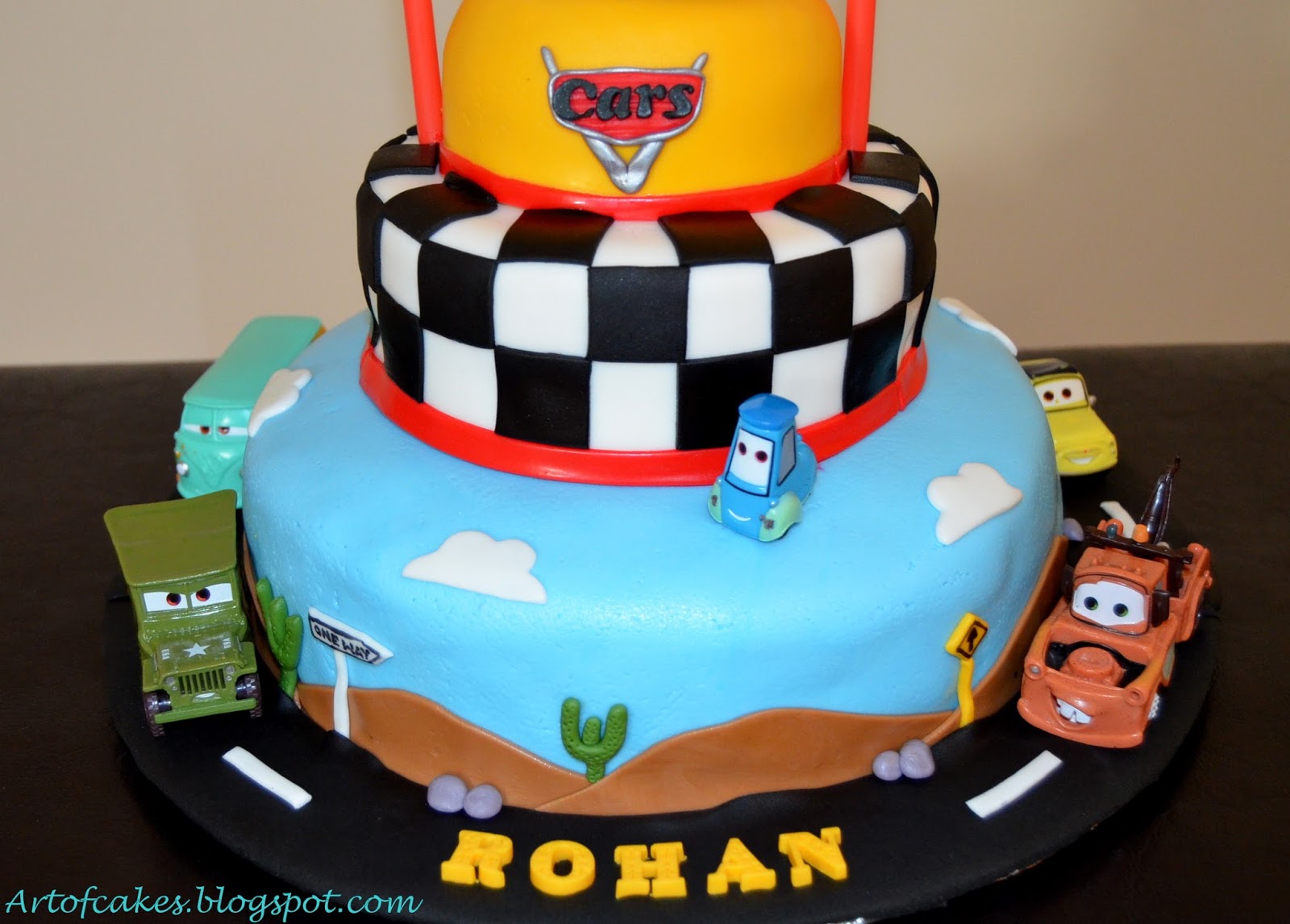 Art Of Cakes: Disney Cars Theme Fondant Cake