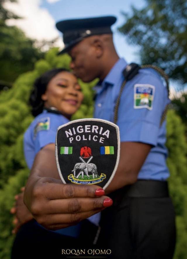 Nigerian police couple in beautiful prewedding shoot