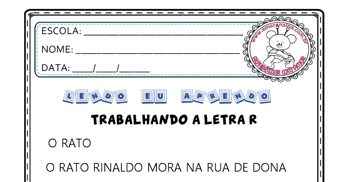 A Arte de Educar, Educação em questão.: ATIVIDADES DE ALFABETIZAÇÃO ...