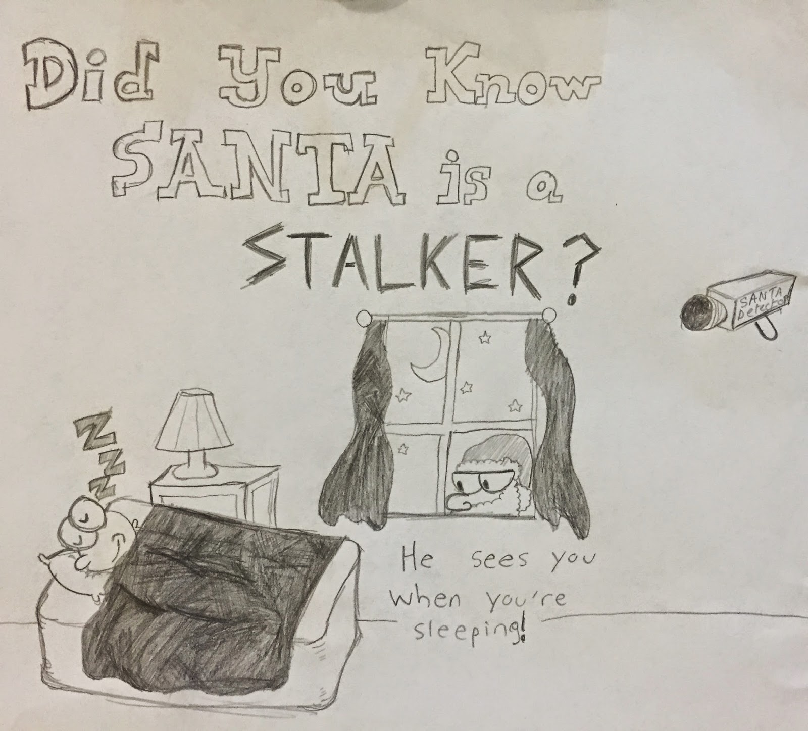 Mauricio's Cartoons: He sees you when you're sleeping...He knows when ...