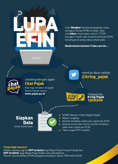 Lupa EFIN, 3 Cara Minta Nomor EFIN Pajak Baru Secara Online - NEWBIE CODE NEWS | BELAJAR IT ONLINE