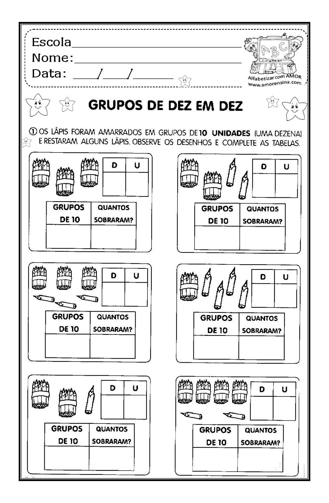 Atividade De Matemática Unidade Dezena E Centena - EDUCA