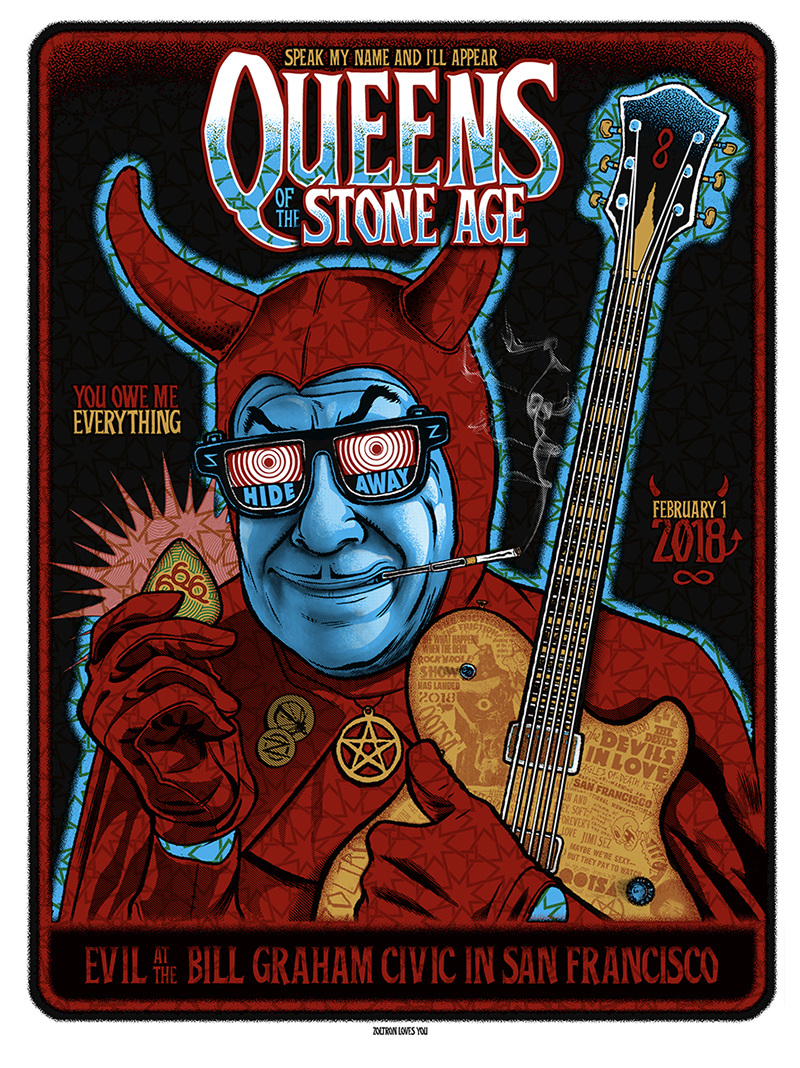 INSIDE THE ROCK POSTER FRAME BLOG: QOTSA San Francisco Poster By ...