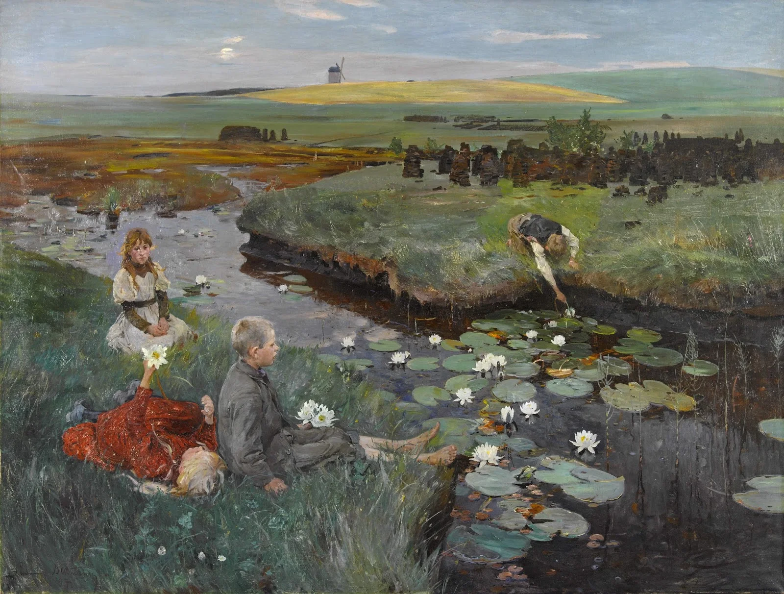 Ludwig Dettmann (1865-1944) Couple in Landscape | Tutt'Art@ Masters