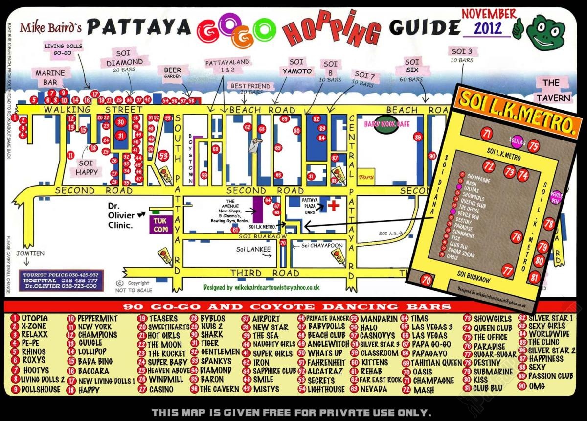 A Sadisfied World: Pattaya Gogo Map