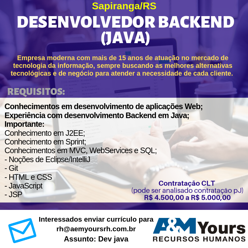 Cursos de TI da Faccat - Oportunidades e vagas: Oportunidade para ...