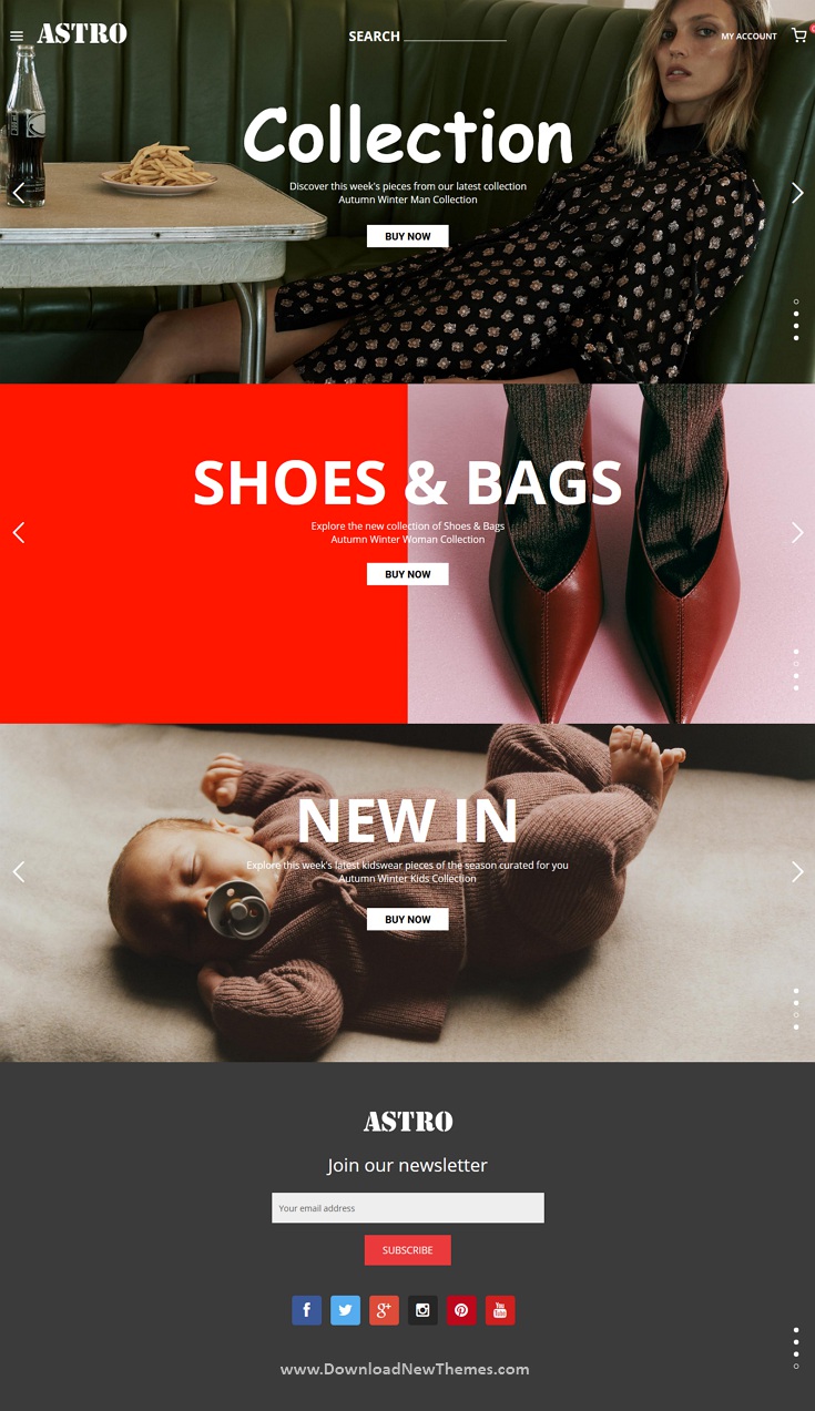 Astro Fashion eCommerce Shopping Theme - Download New Themes