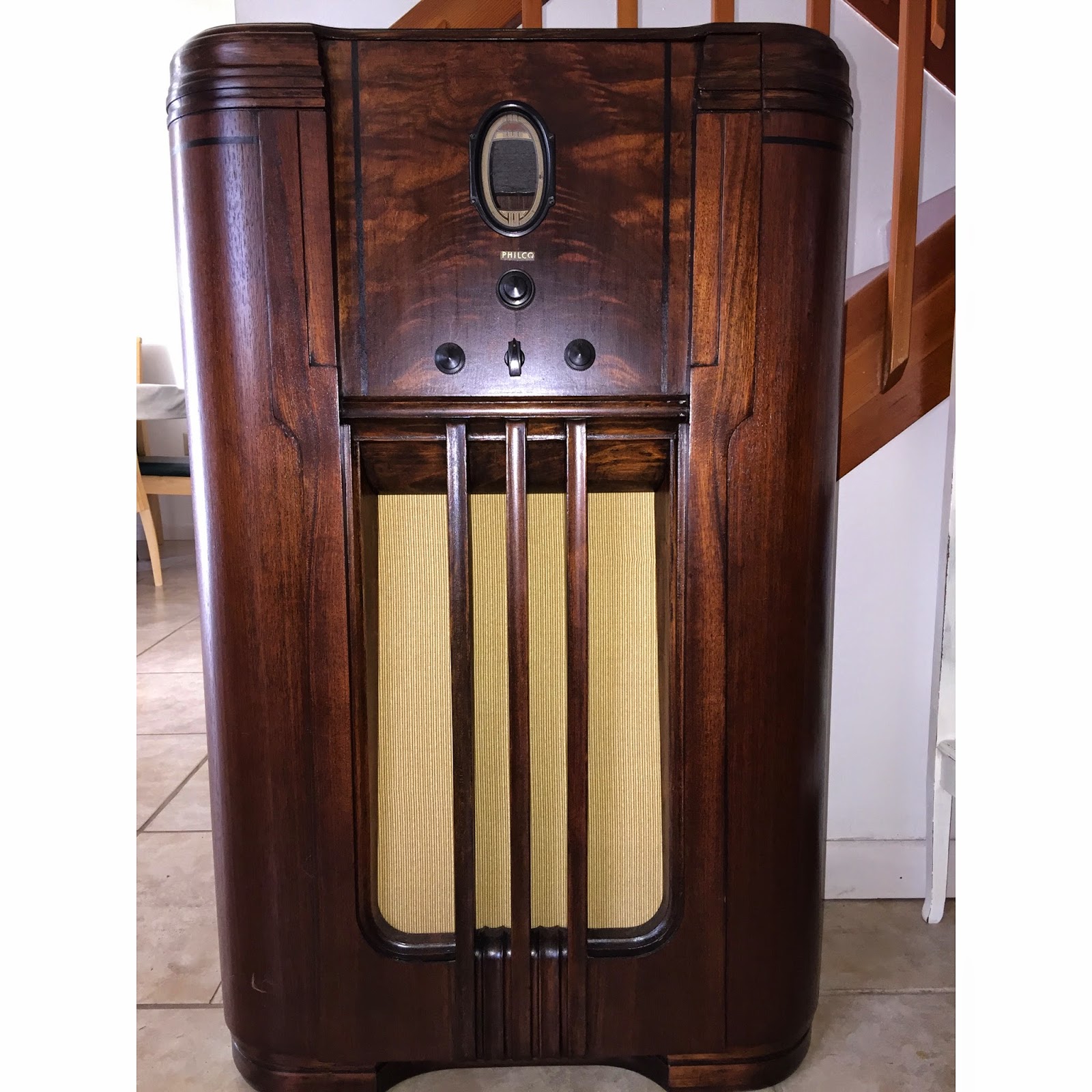 Vintage Philco Console Radio CD cabinet.