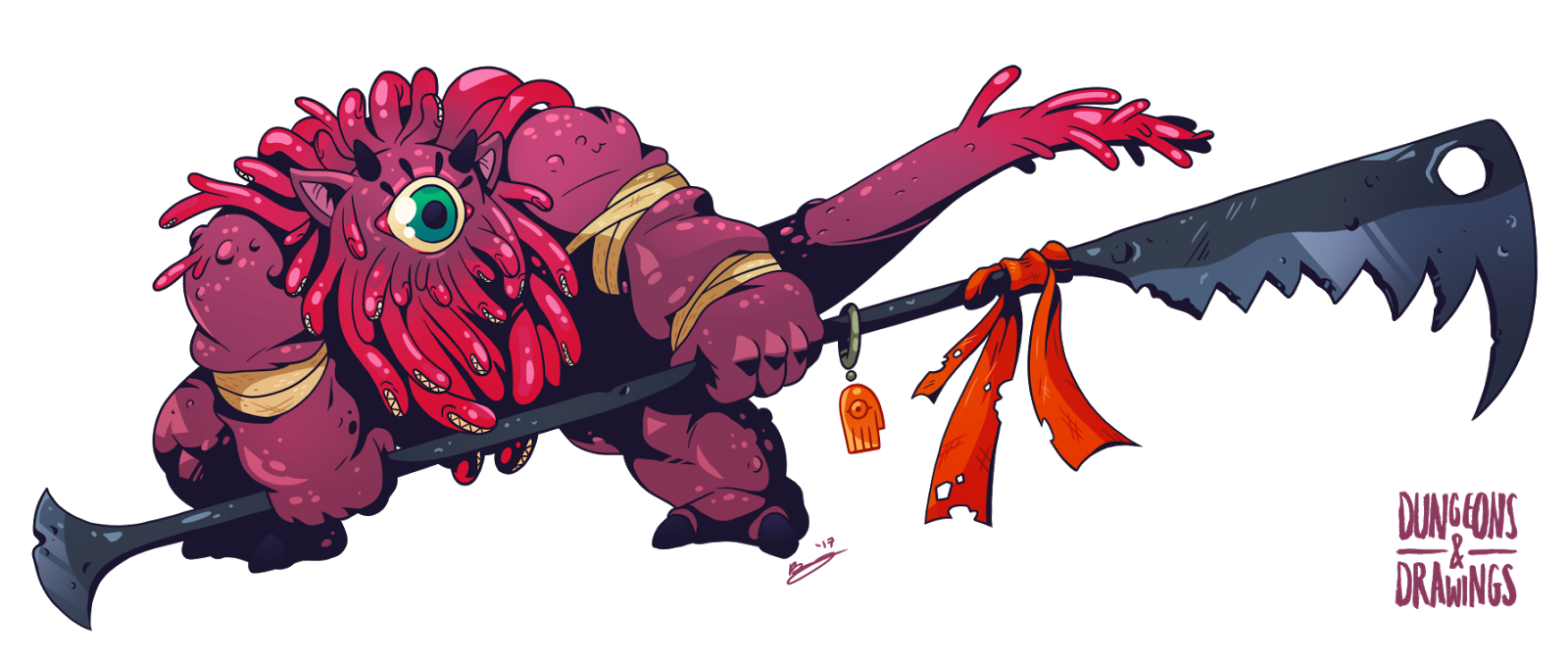 Dungeons and Drawings: Bearded Devil (Barbazu)