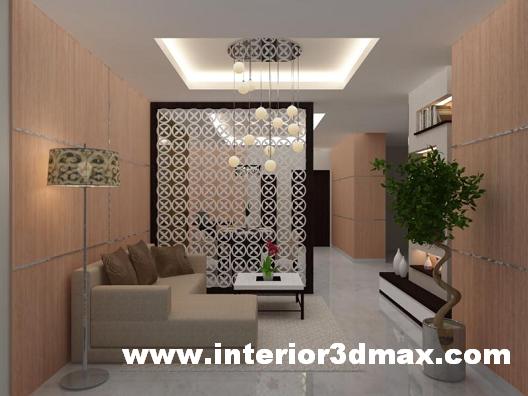 Desain 3D Ruangan Foyer Dinning Living Bedroom - ARUSHA DESAIN RUKO