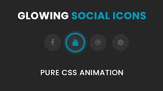 Glowing Social Media Icons Widget