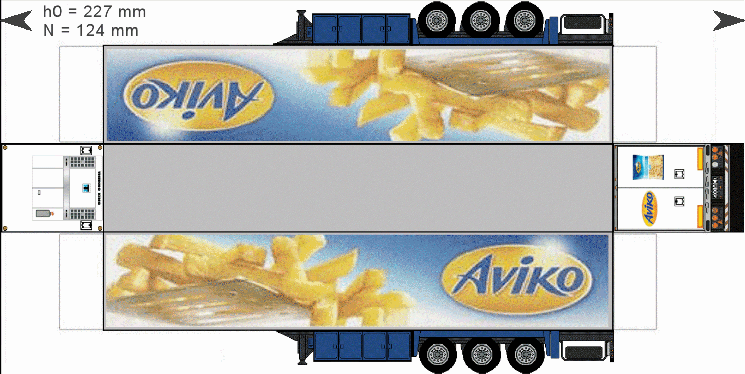 SP. Papel Modelismo: PaperCraft DAF XF - H.J. van Dam / Aviko