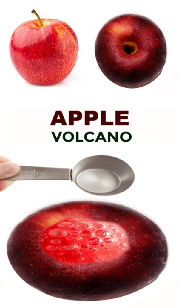 Apple Volcano Experiment