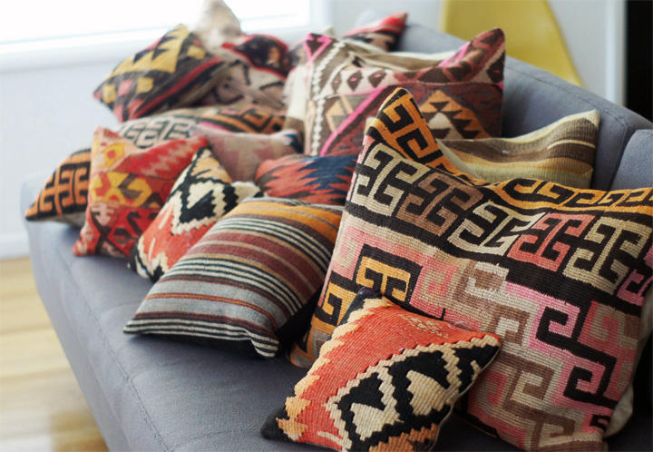 for each wind that blows: Kilim Pillows