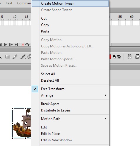 Membuat motion tween dengan Adobe Flash CS6 ~ Jangan Berhenti Jadi Orang Baik