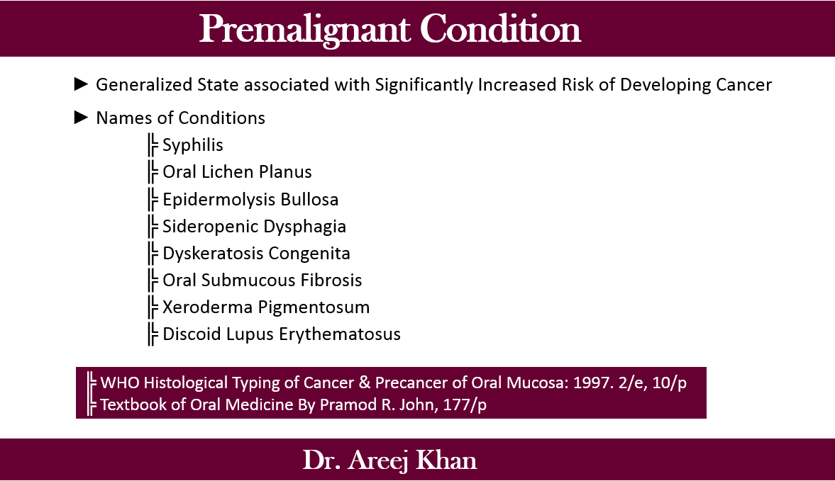 KnowMed: Premalignant Conditions