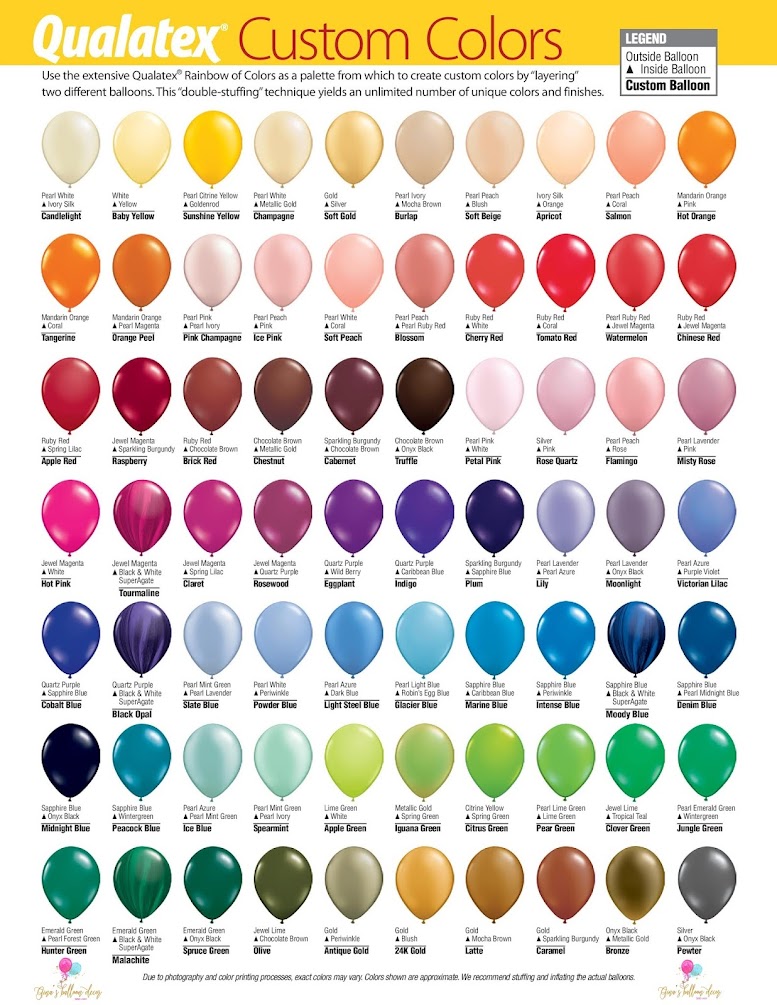 PARTY CONCEPTS...AT creativeconc.blogspot.com: BALLOON COLOR CHARTS ...