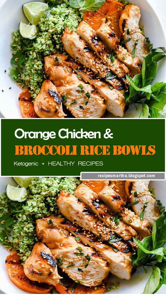 Orange Chicken and Broccoli Rice Bowls. - Recipes Martha