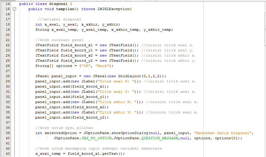 Devinka28: PROGRAM MEMBUAT GARIS VERTIKAL, HORIZONTAL DAN DIAGONAL ...