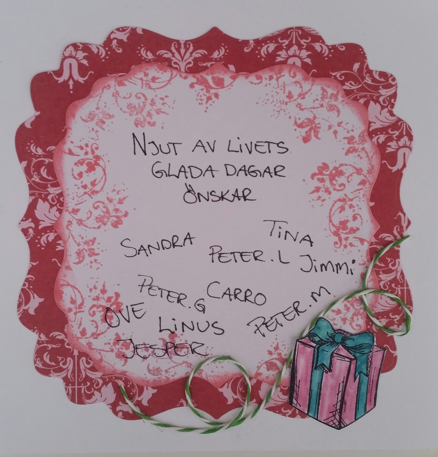 Pysselsandra: Lycka till med pension!