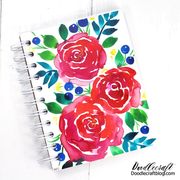 Watercolor Floral Notebooks with The Cinch Binding Tool!