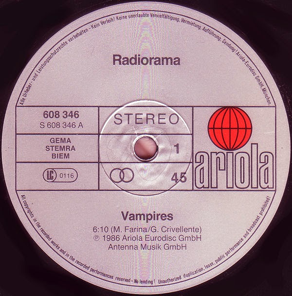 Retro Disco 80s: Radiorama - Vampires - Maxi Single - 1986.