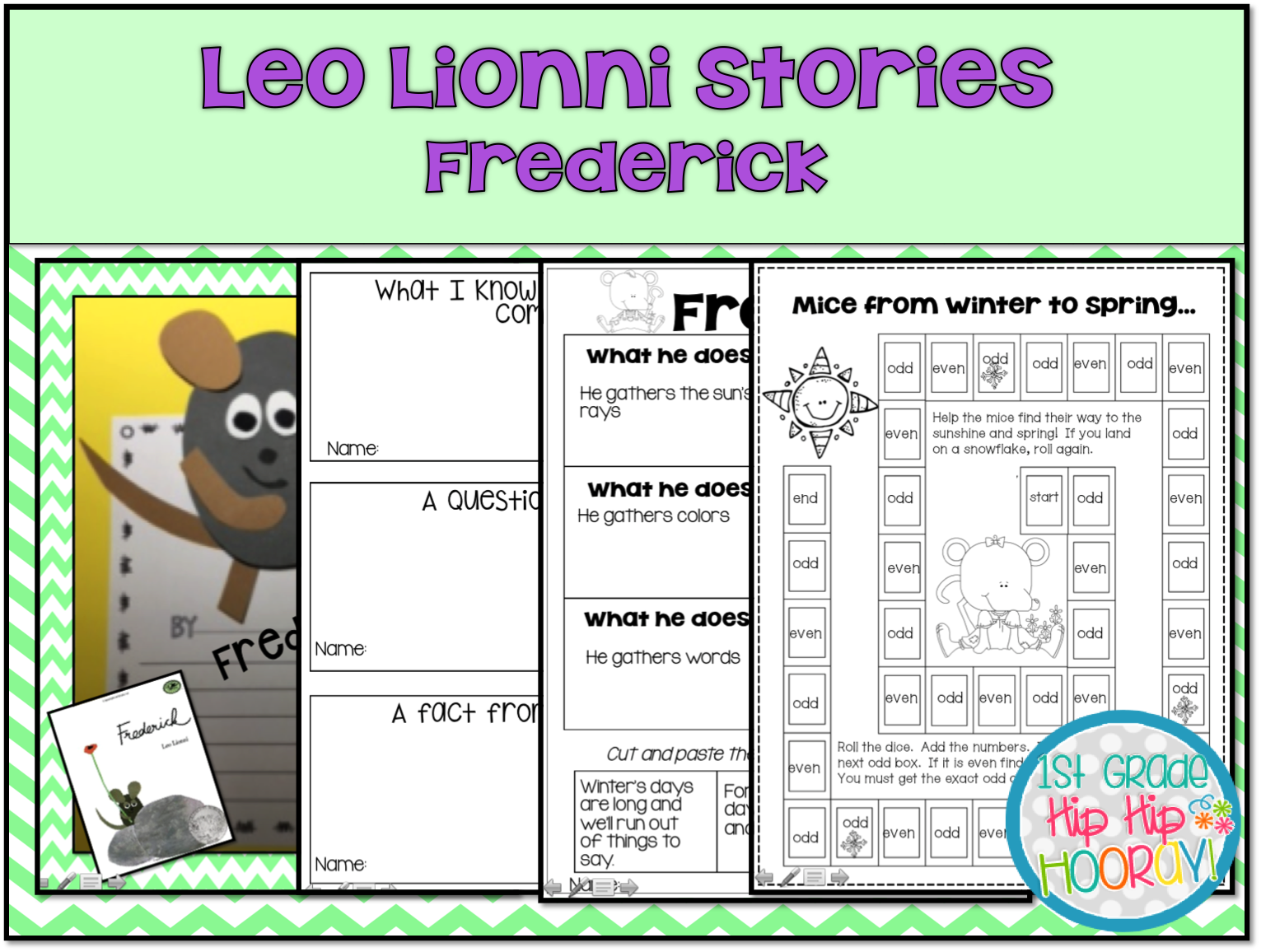 1st Grade Hip Hip Hooray!: Leo Lionni Author Study and More!!
