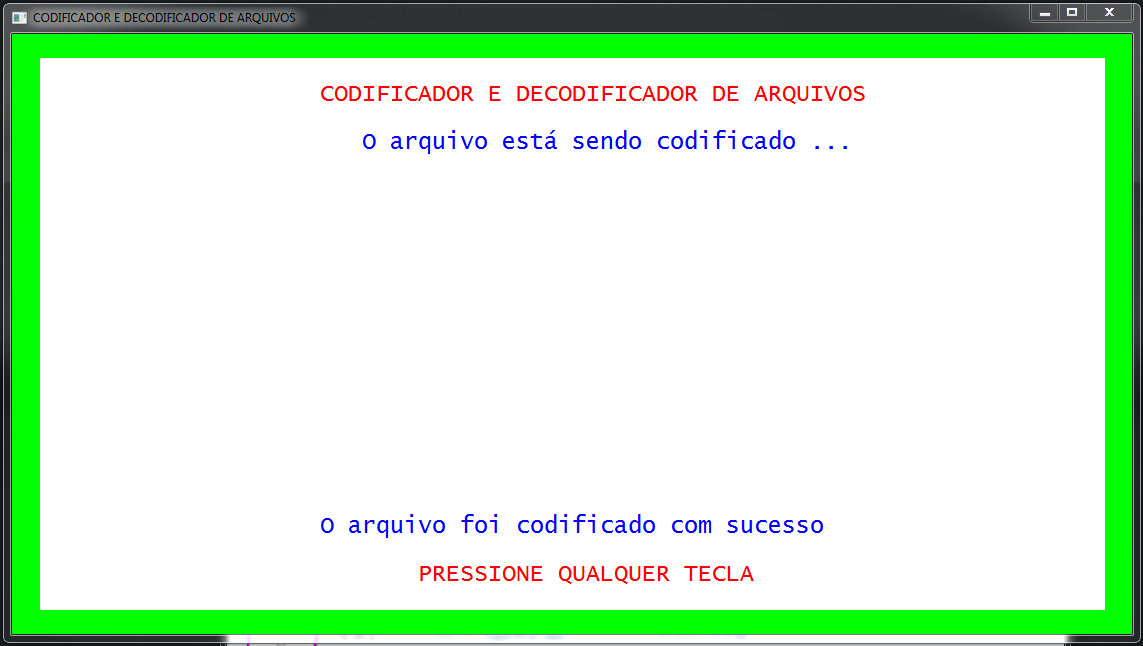 Samuel Lima - Programador C/C++ : Codificador e decodificador de arquivos
