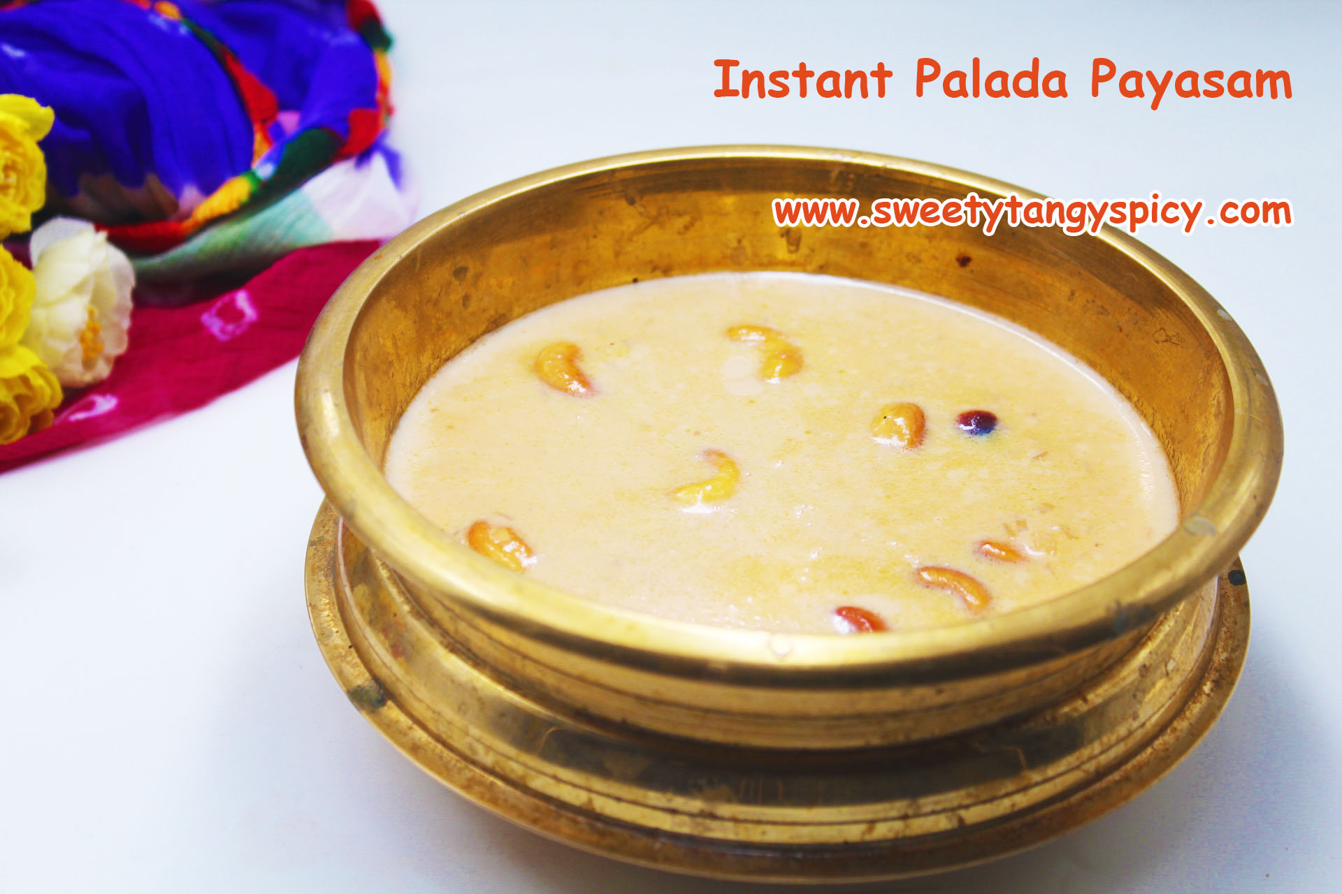 Instant palada payasam with detailed photos and video.