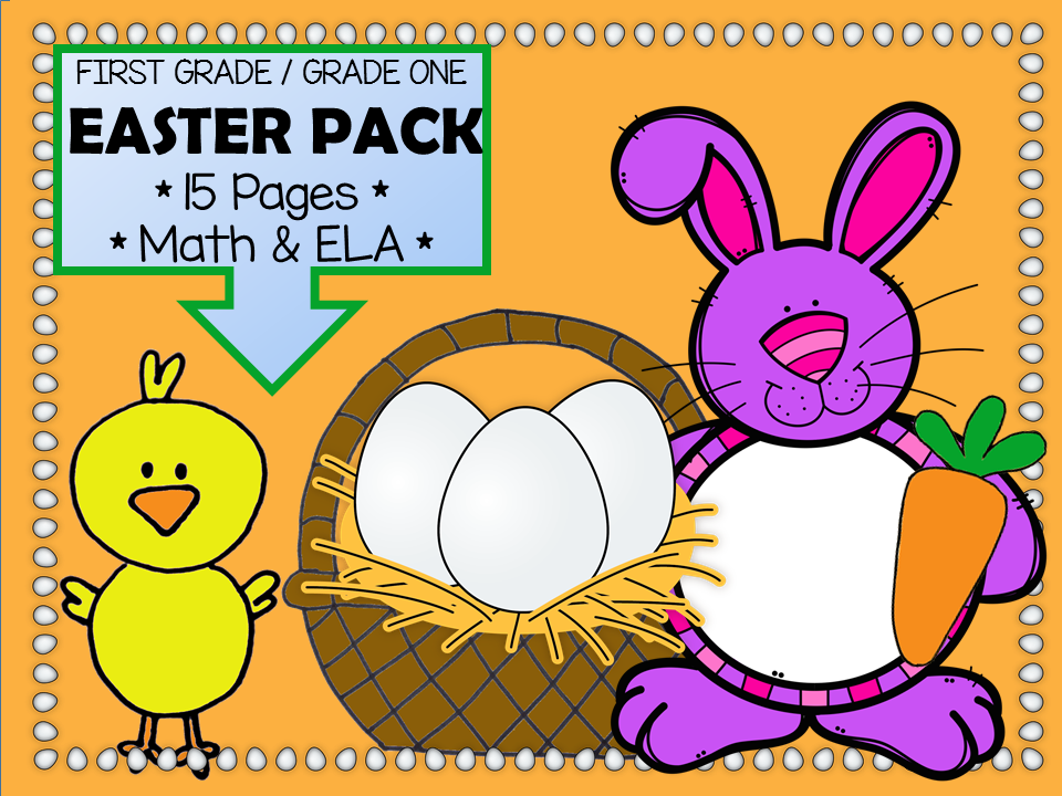 First Grade Easter Math and ELA | Teaching with Jen Rece