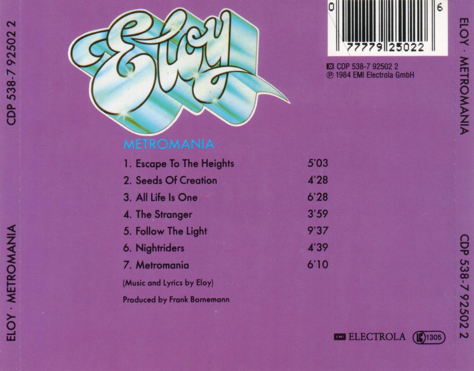 Classic Rock Covers Database: Eloy - Metromania (1984)