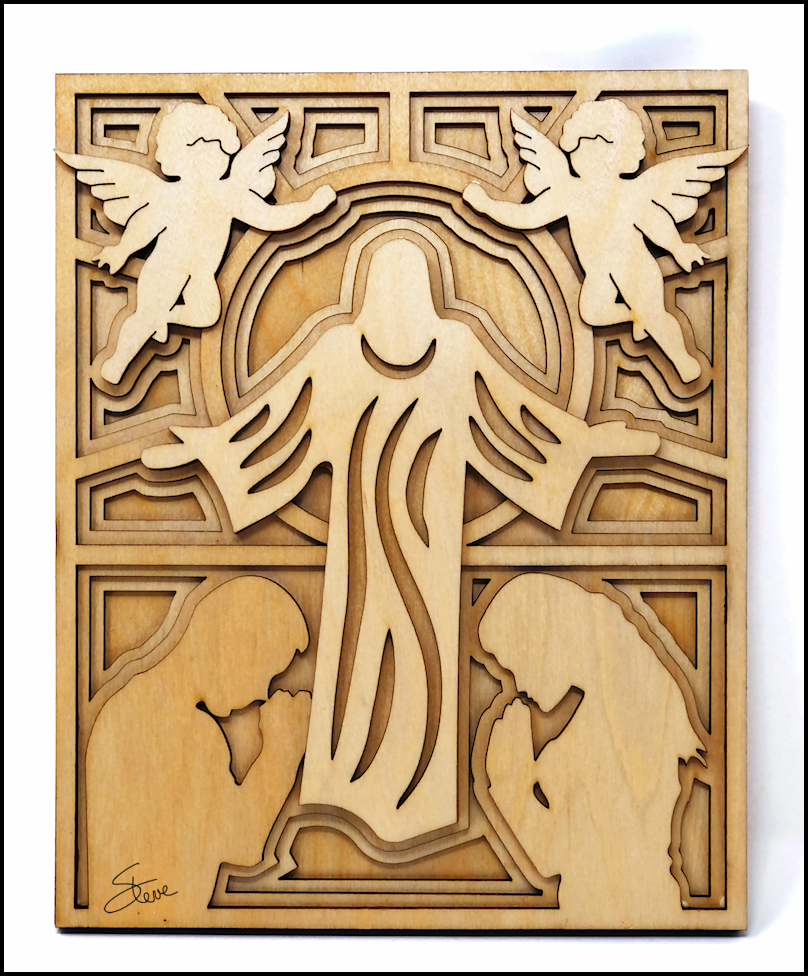 Scrollsaw Workshop: Layered Prayer Plaque Scroll Saw Pattern