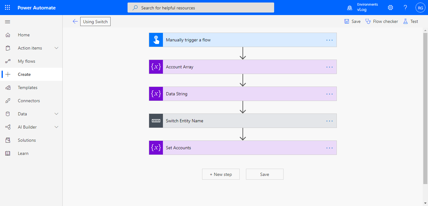 Avoid switch case failure with coalesce in Power Automate.
