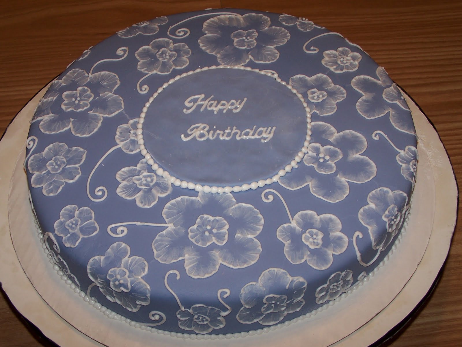 Edee's Custom Cakes: Brush Embroidery Cake