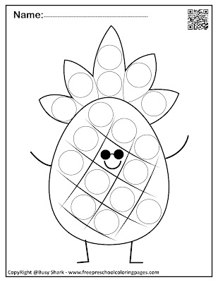 Set of Summer dot markers pages