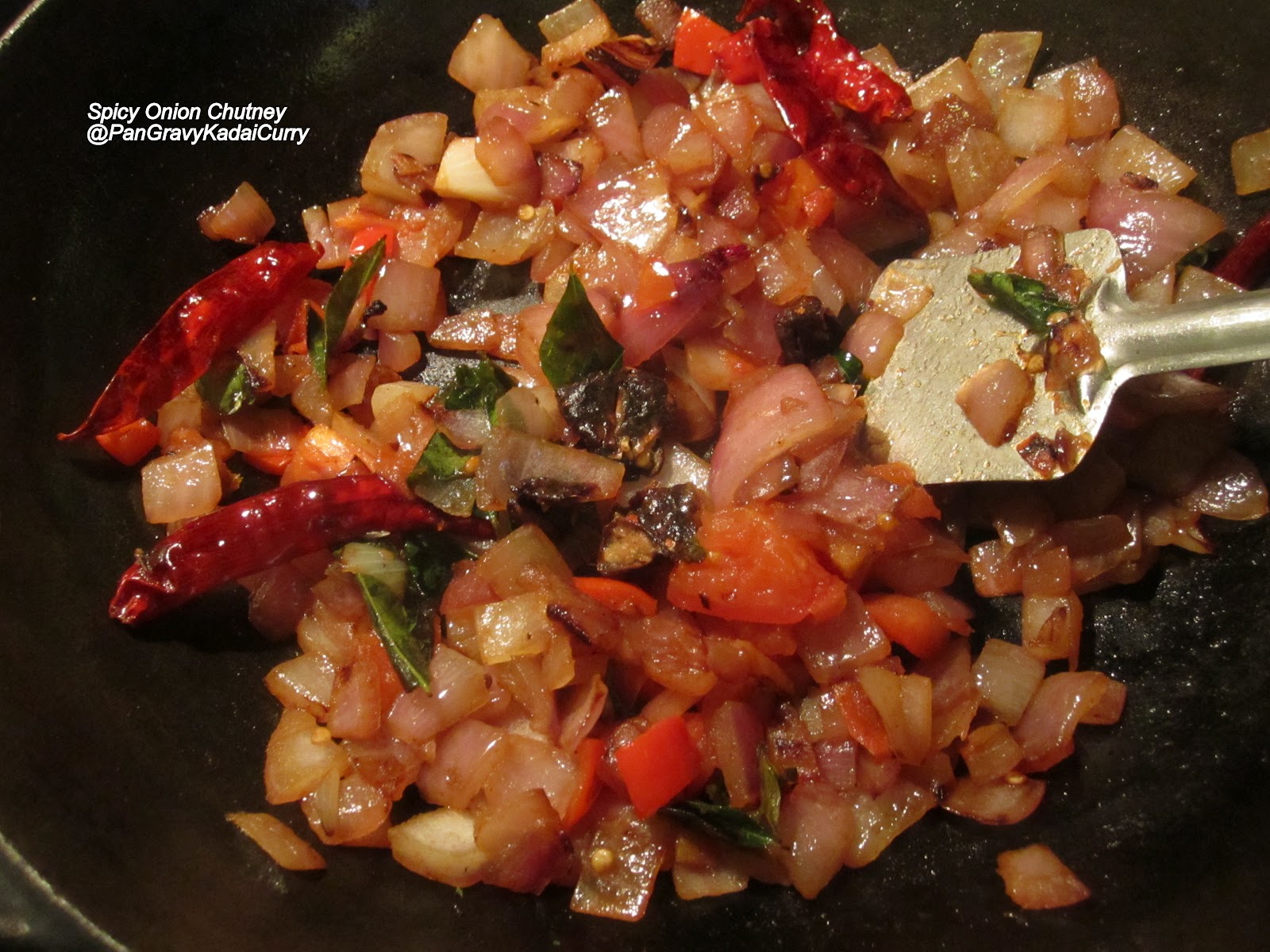 Pan Gravy Kadai Curry: Idli "Steamed Rice Cakes" With Red and Green Chutney
