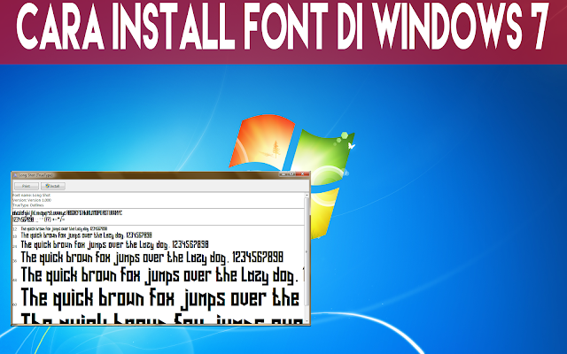 Cara Install Font di Windows 7 - Fanji Wildanu