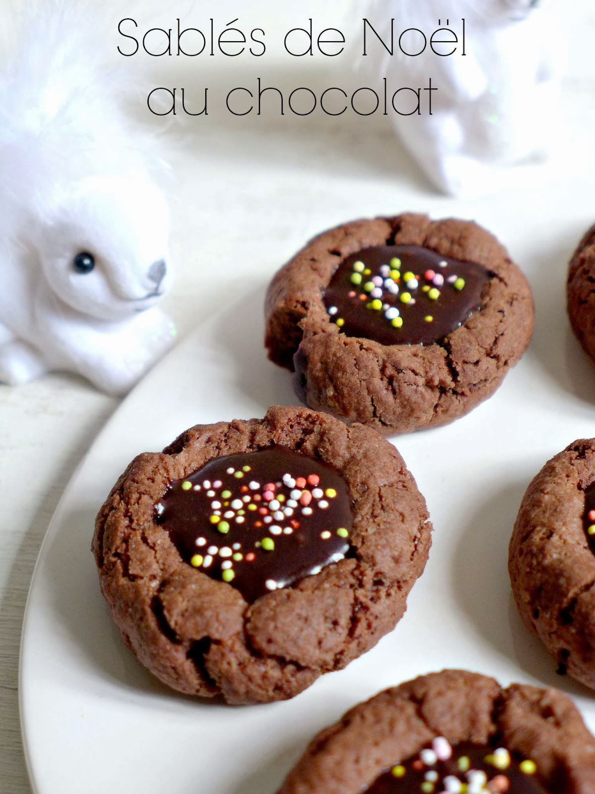 Sablés double chocolat de Noël