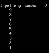 C PROGRAM: 1 12 123 1234 12345