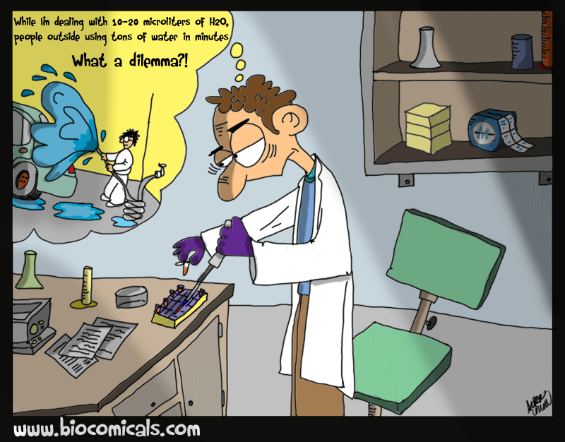 Biocomicals: While working in the lab; Weird thoughts-1