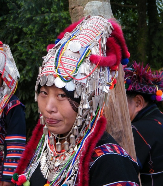 Local style: Traditional costume of the Akha people