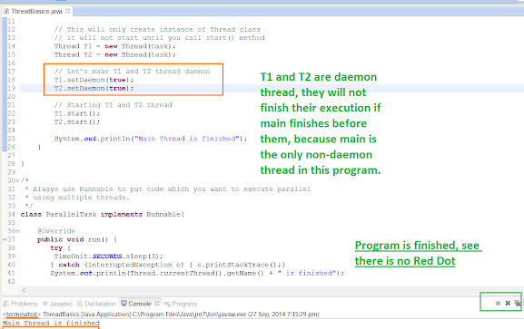 Difference Between Daemon Thread Vs User Thread In Java Example Java67