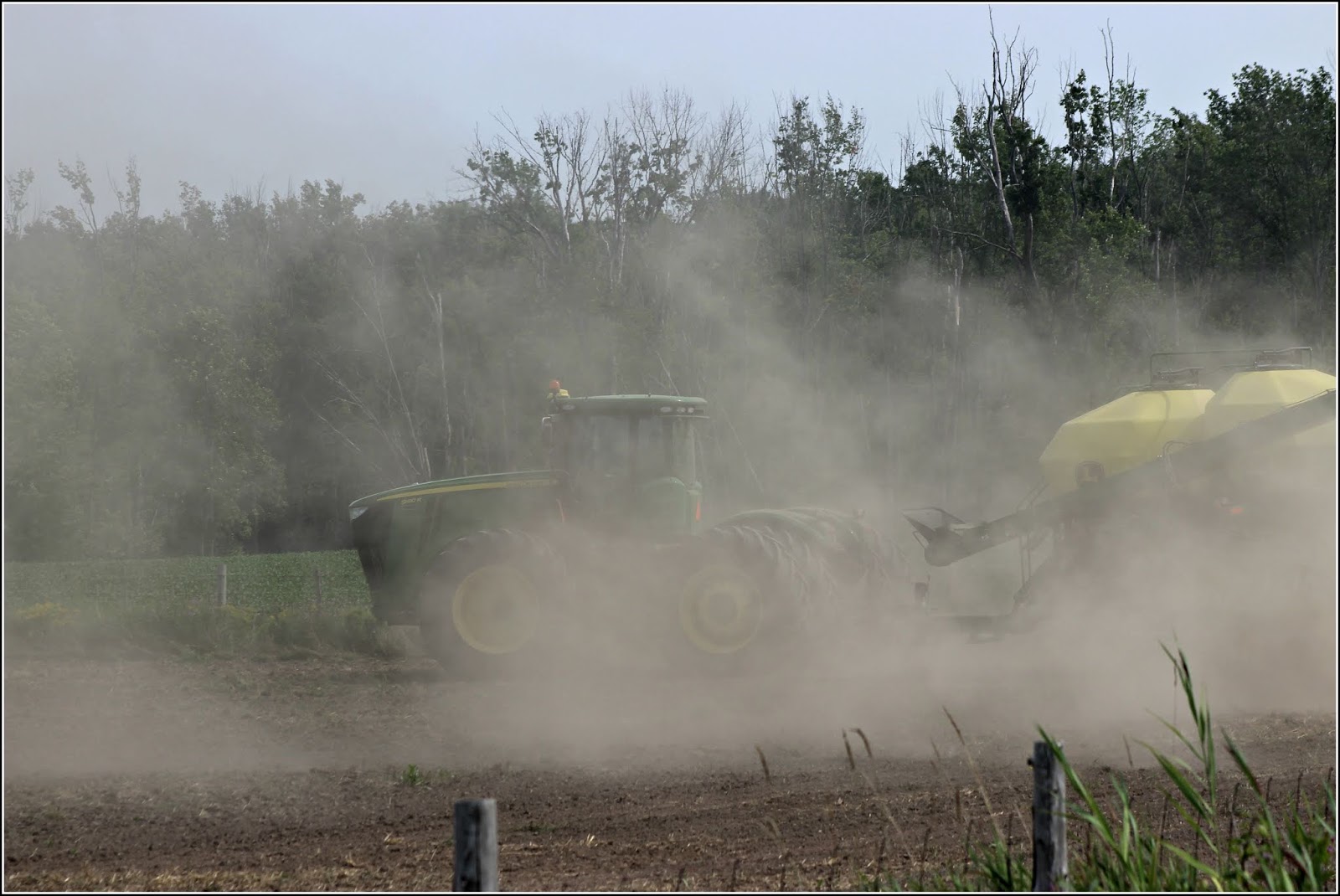 Our Retirement Days: 5 Minutes Of My Day - Farming is dusty work in a ...